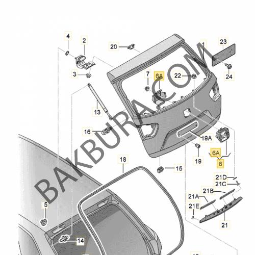Seat Ibıza 2009- Bagaj Açma Kolu Orjinal 6J4827565ERYP - Sorunuz